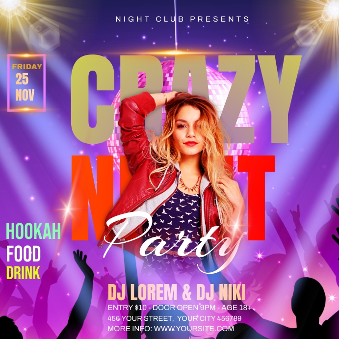 Copy of Crazy Night | PosterMyWall