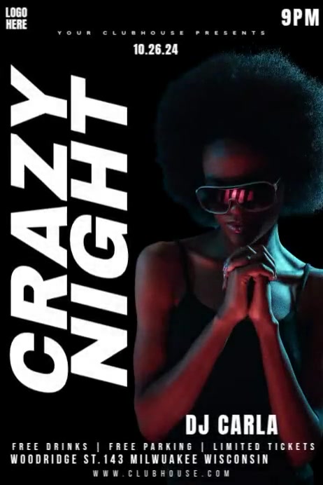 Copy of Crazy Night | PosterMyWall