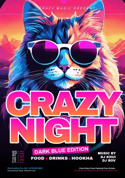 Crazy Night Party Template | PosterMyWall