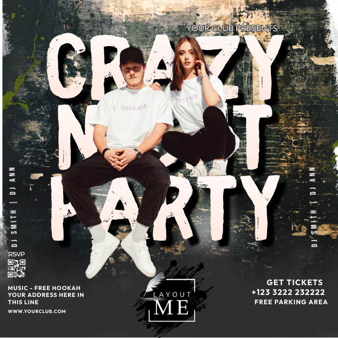 Crazy Night Party Template | PosterMyWall