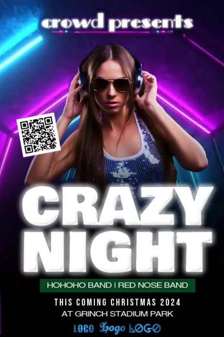 Crazy Night Party Poster Template | PosterMyWall