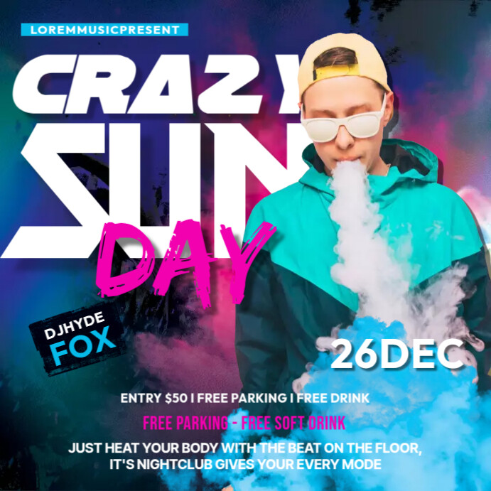 Crazy Night Sunday Template | PosterMyWall