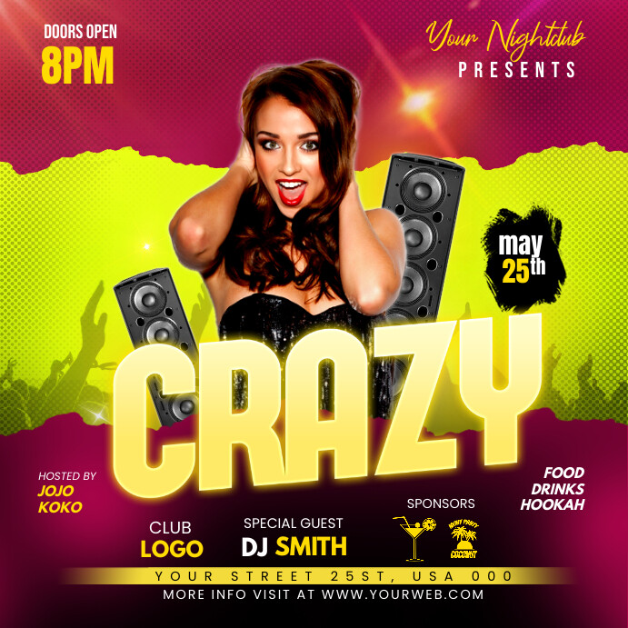 Copy of crazy party | PosterMyWall
