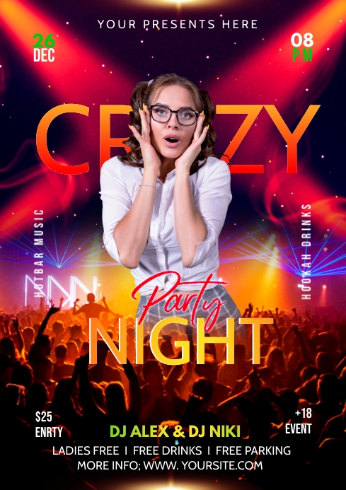 Copy of crazy party | PosterMyWall