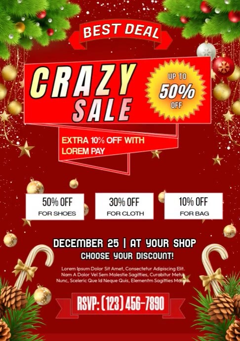 crazy sale day Template | PosterMyWall