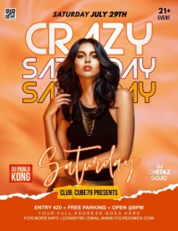 CRAZY SATURDAY Template | PosterMyWall