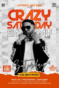 CRAZY SATURDAY Template | PosterMyWall