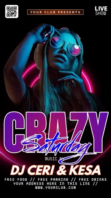 Plantilla de Crazy Saturday Hangover | PosterMyWall