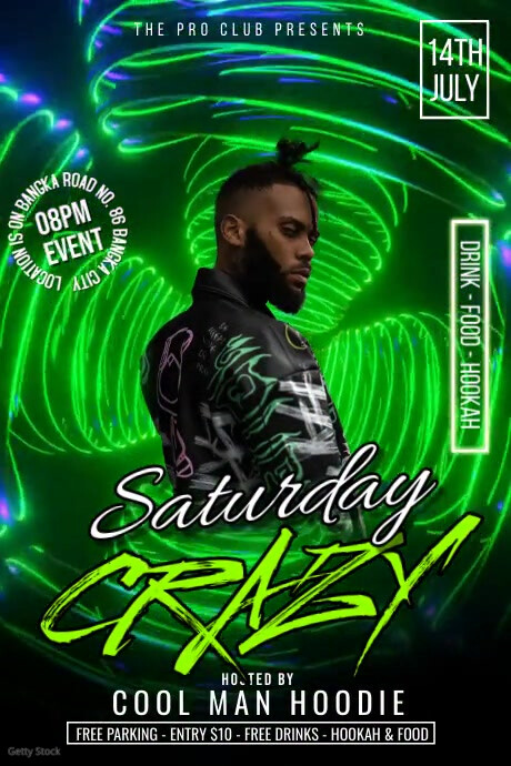 Copy of Crazy Saturday Party Video | PosterMyWall
