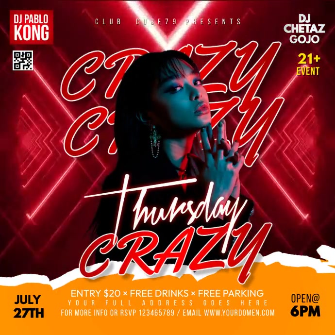 Plantilla de Crazy Thursday | PosterMyWall