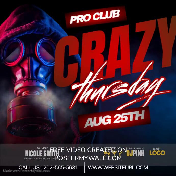 Copy of Crazy Thursday Party | PosterMyWall