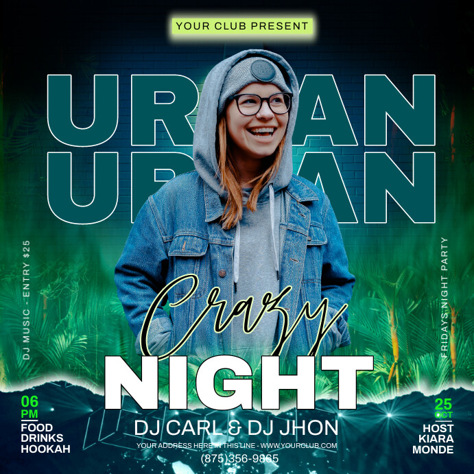 Crazy Urban Night Ads Template | PosterMyWall