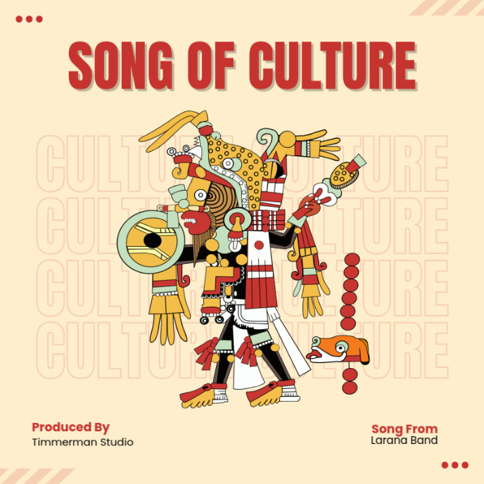 Cream & Brown Song Of Culture Album Cover Template | PosterMyWall