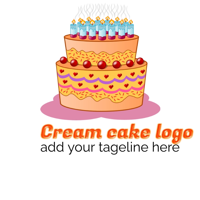 Cream cake logo Template | PosterMyWall