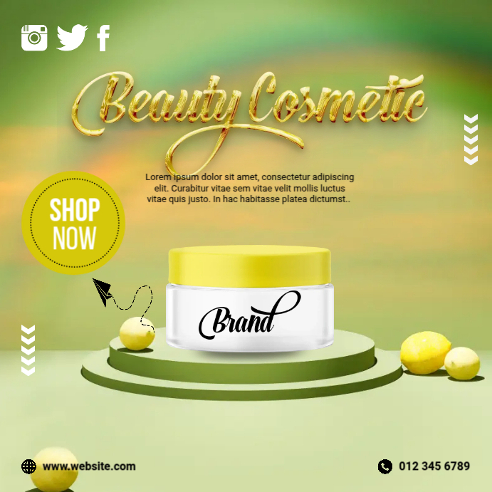 Cream Cosmetics Ads Template | PosterMyWall