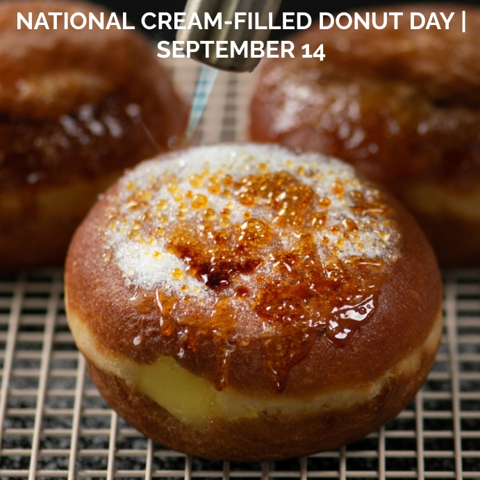 CREAM FILLED DONUT DAY Template | PosterMyWall