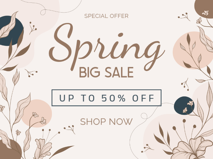 Cream Pastel Spring Sale Yard Sign Template | PosterMyWall