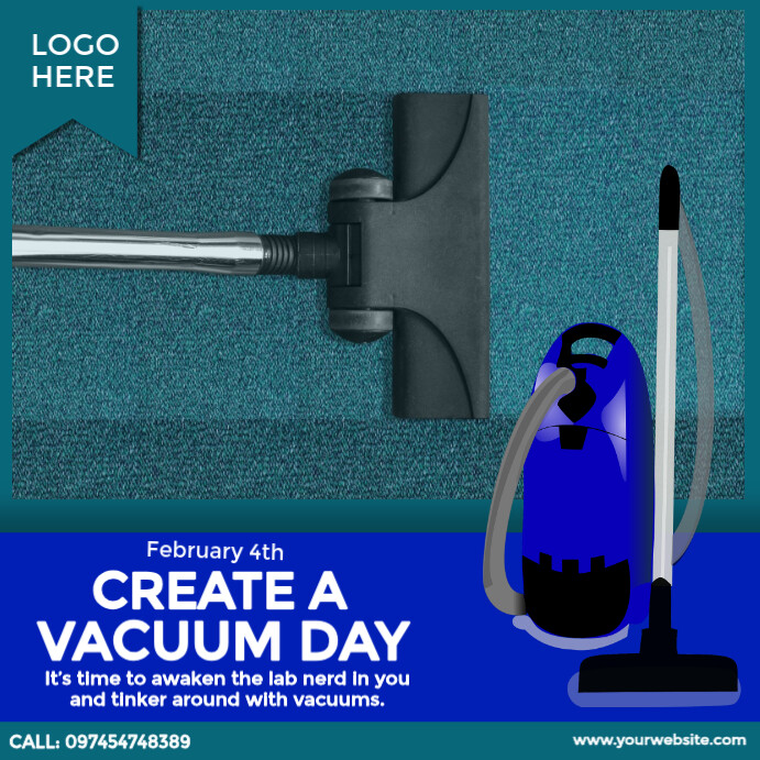 Create a Vacuum Day Template | PosterMyWall