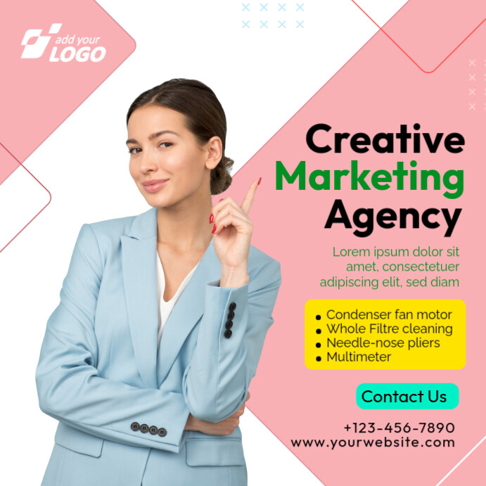 Creative Advertisement Marketing Company Ads Template | PosterMyWall