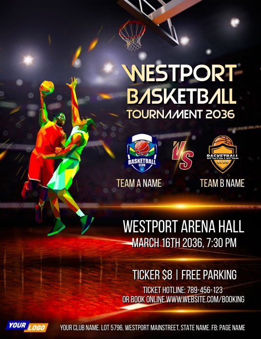 Creative Basketball Tournament Event Flyer Template | PosterMyWall