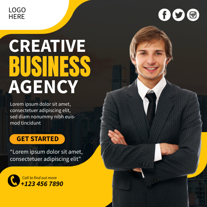 Creative Business Agency Ads Template | PosterMyWall