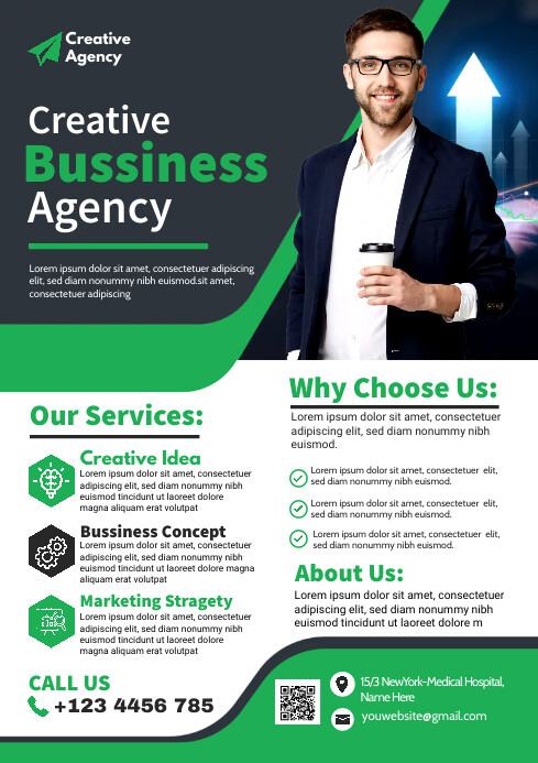Creative business agency Template | PosterMyWall