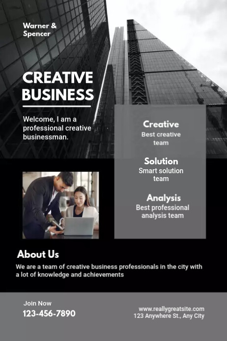 Creative Business Agency Poster Template | PosterMyWall