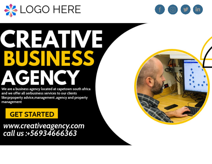 Copy of creative business agency poster | PosterMyWall
