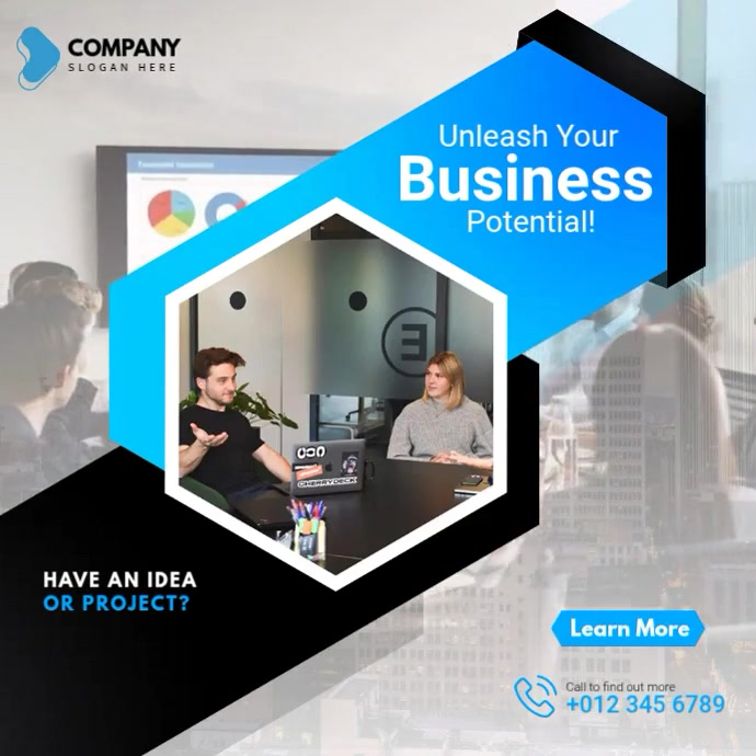 Creative Business Agency Solutions Template | PosterMyWall