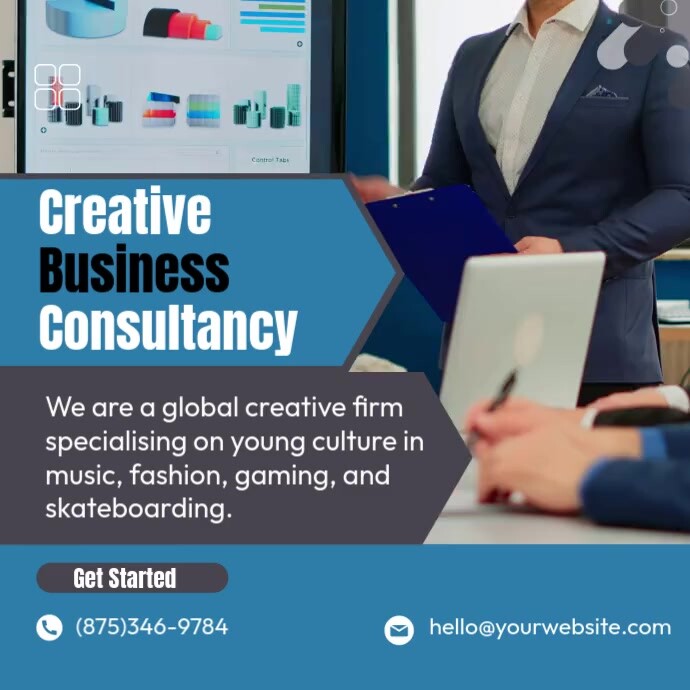 Creative Business Consultancy Ads Template | PosterMyWall