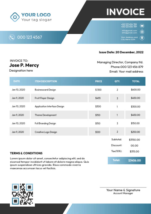 Copy of Business Invoice | PosterMyWall