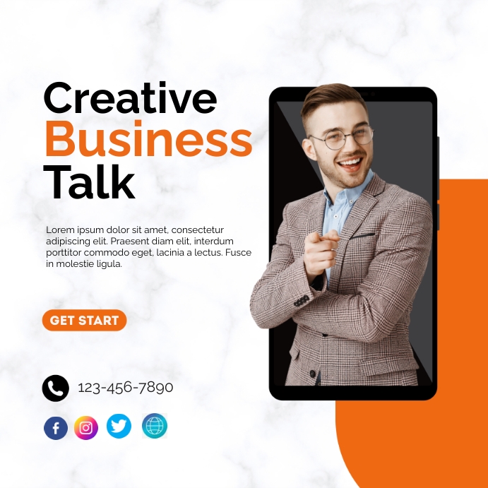 Copy of CREATIVE BUSINESS TALK | PosterMyWall
