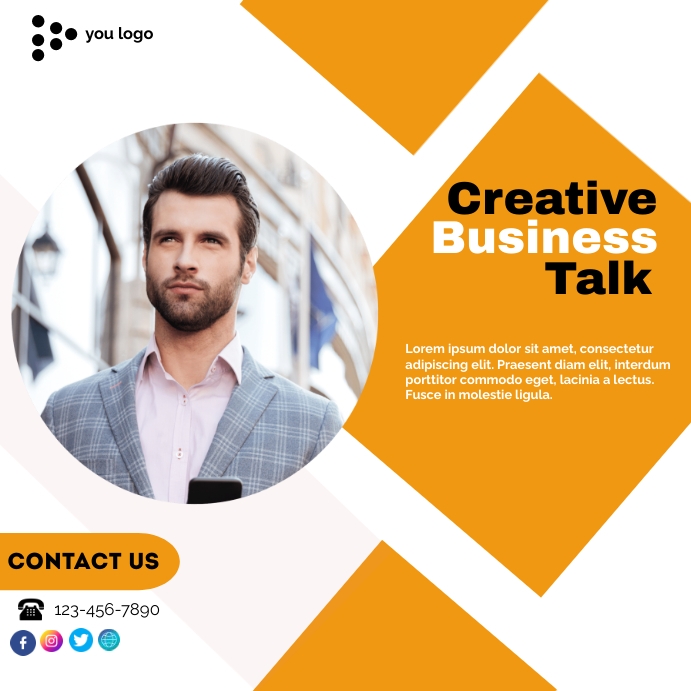CREATIVE BUSINESS TALK Template | PosterMyWall