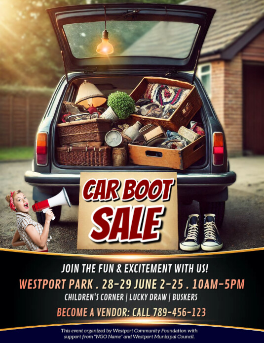 Creative Car Boot Sale Event Flyer Template | PosterMyWall