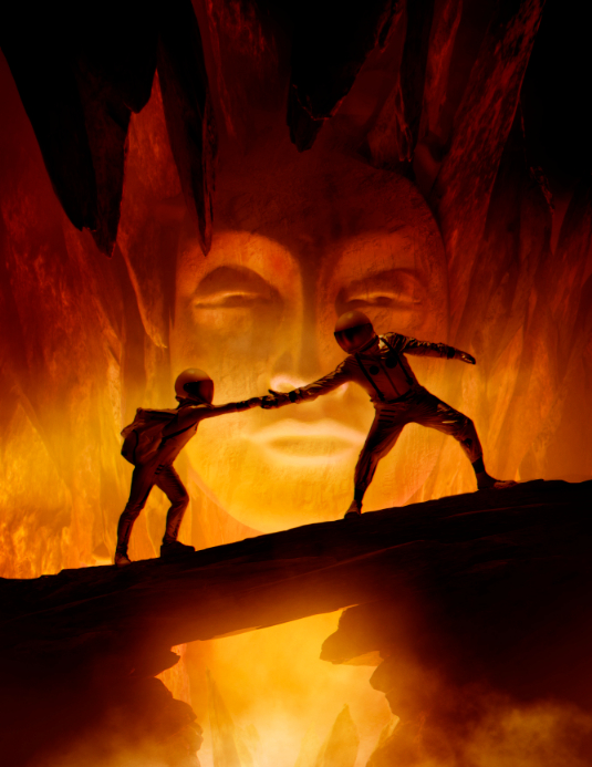 Creative collage mars planet with astronauts Template | PosterMyWall