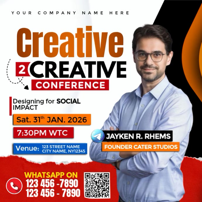 Creative Conference For Social Impact Template | PosterMyWall