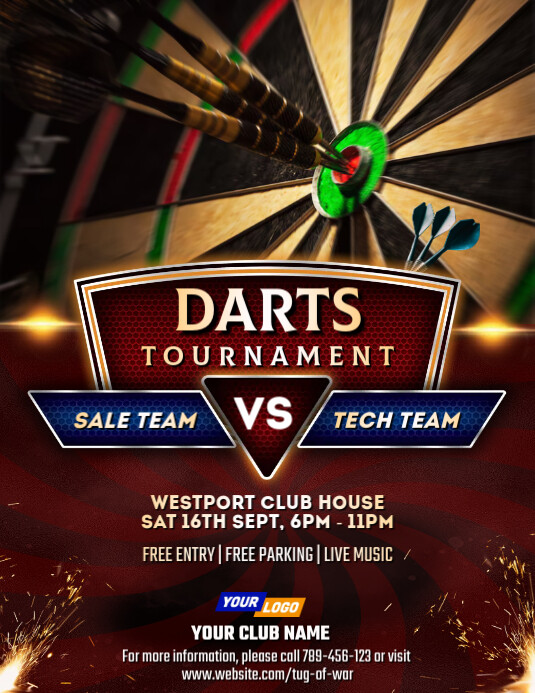 Modèle Creative Darts tournament flyer design | PosterMyWall