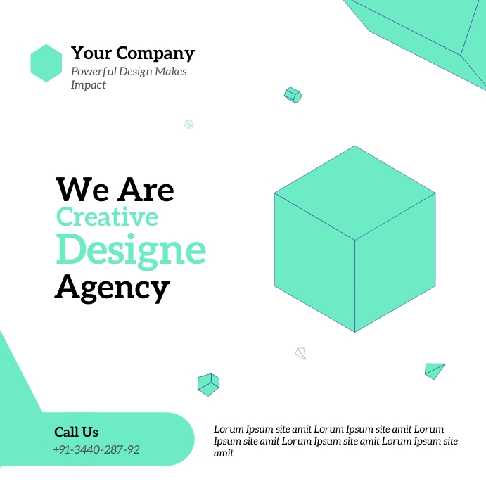 Creative Design Agency Social Media Post Template | PosterMyWall