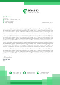 Green Letterheads Template | PosterMyWall