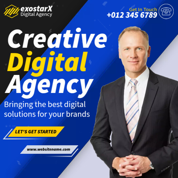 Creative Digital Agency Template | PosterMyWall