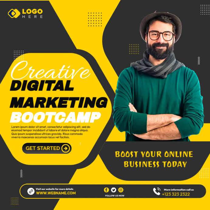 Creative Digital Marketing Template | PosterMyWall