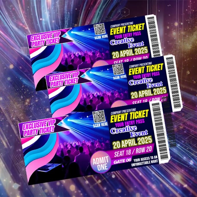 Creative Event Ticket Template | PosterMyWall