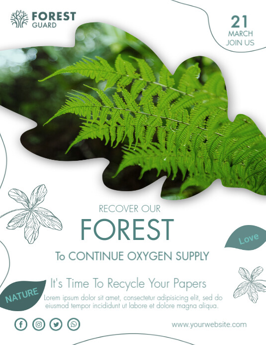 Plantilla de Creative forests day poster template | PosterMyWall