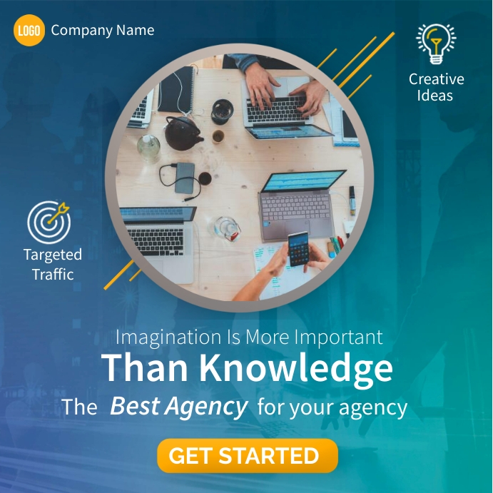 Creative Ideas Agency Template | PosterMyWall