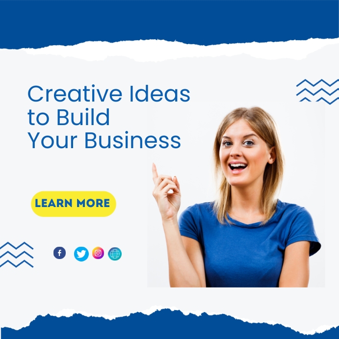 CREATIVE IDEAS TO BUILD YOUR BUSINESS Template | PosterMyWall