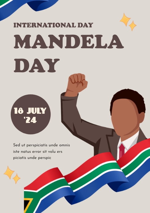 Creative Illustrative Mandela Day Celebrate Template | PosterMyWall