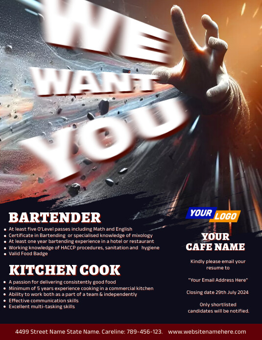 Creative Job Vacancy Ad Flyer Template | PosterMyWall