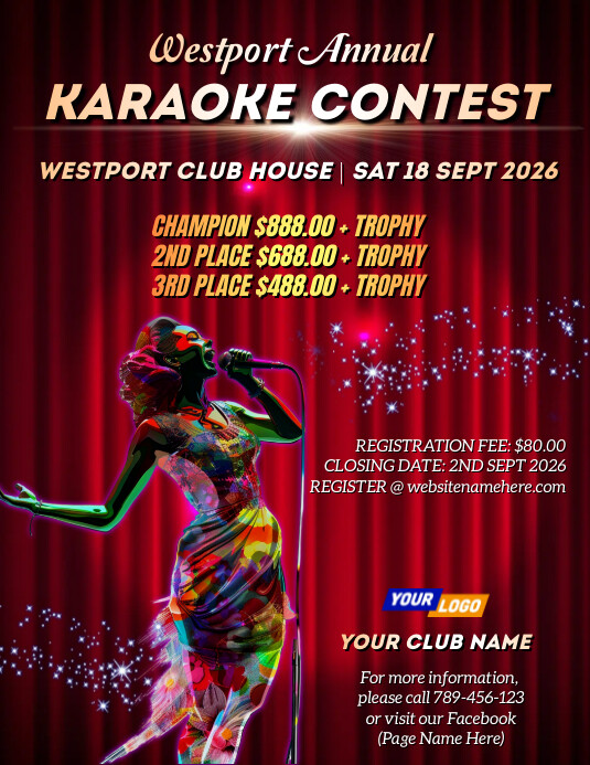 Creative Karaoke Contest Ad Flyer | PosterMyWall