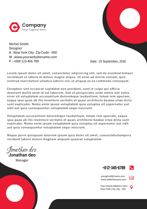 Creative Letter Head Ads Template | PosterMyWall