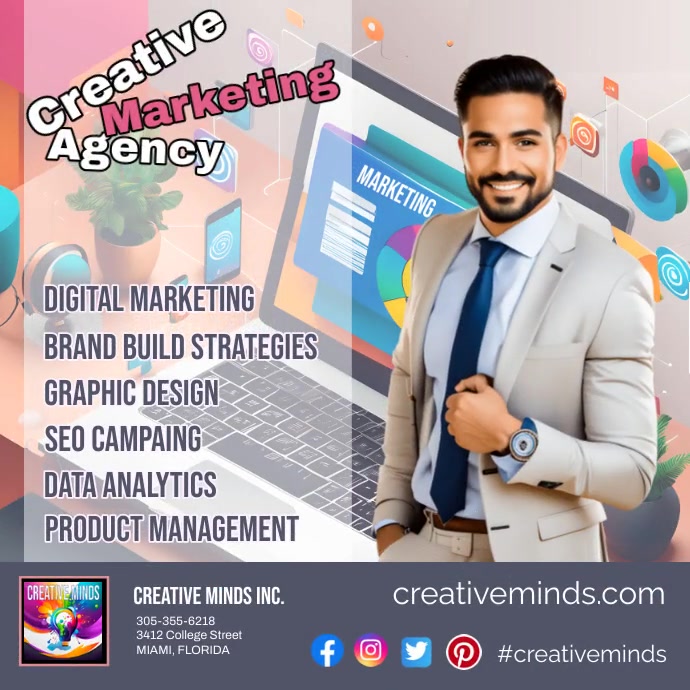 Creative Marketing Ad template | PosterMyWall